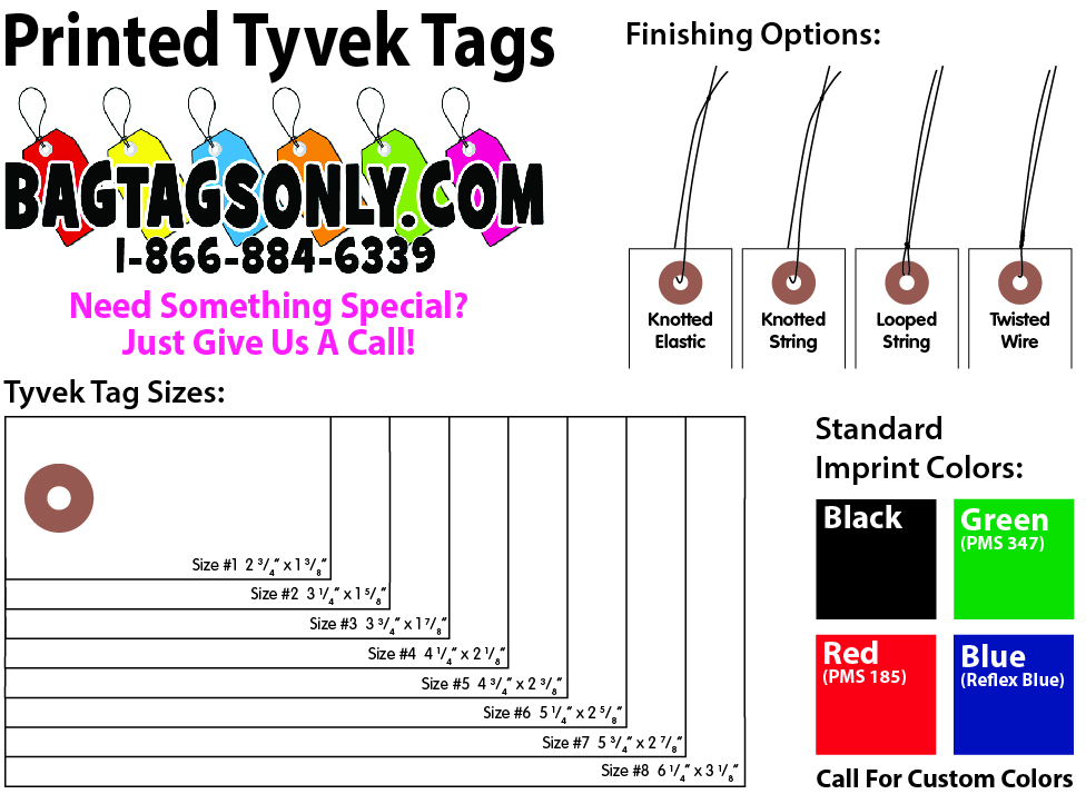 - Printed Tyvek Tags (PolyArt Substitute) - Box of 1000 #HT-Printed ...