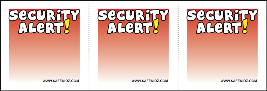 - "Security Alert" Stickers - Pack of 200 #LA-SEC-200